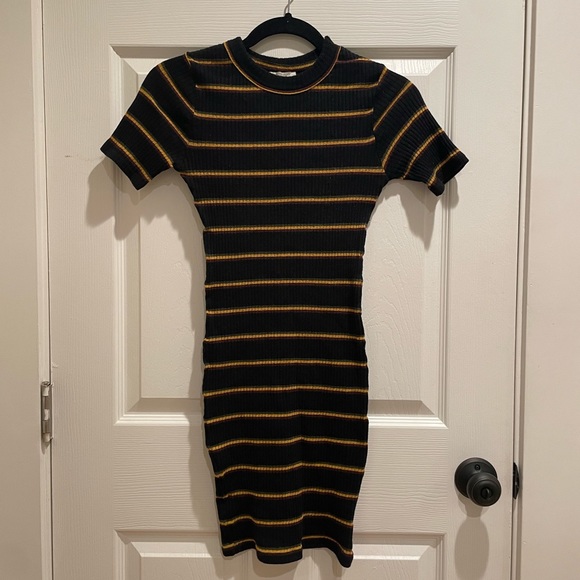 Zara | Dresses | Zara Striped Bodycon Dress | Poshmark